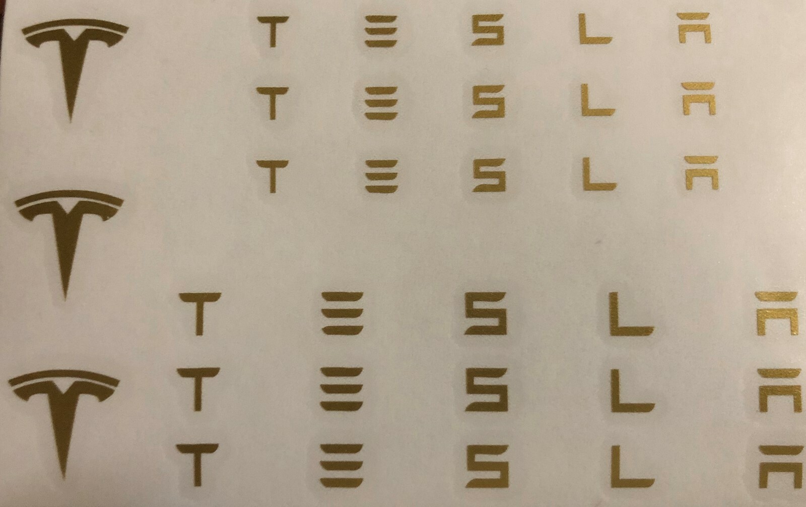 9 TESLA Brake Caliper Logo Vinyl Decals Stickers Heat Resistant | eBay