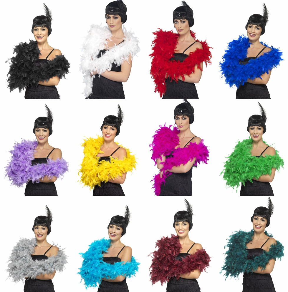 FEATHER BOA 1920S 30S FLAPPER SHOWGIRL BURLESQUE CHARLESTON COSTUME BOA ...