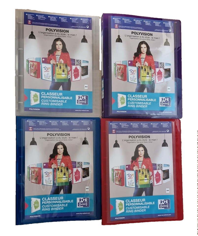 A4 Ring Binder Oxford Polyvision, 4 Ring Binder ,Pack of 4 | eBay UK