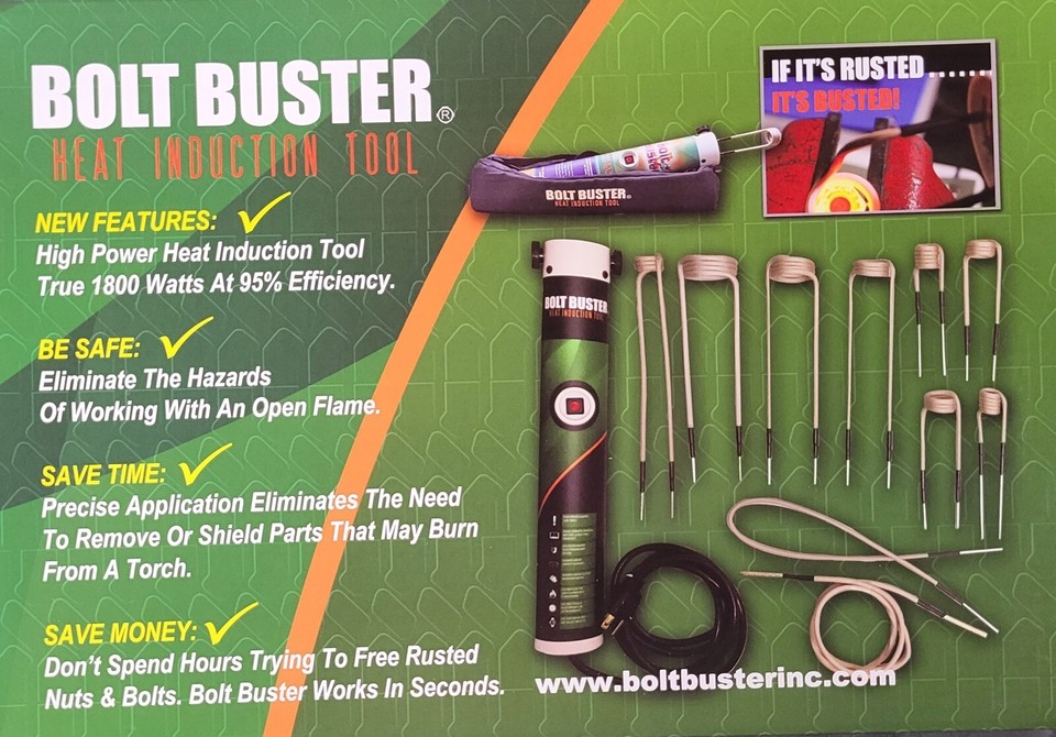 Bolt Buster 1800 Heat Induction Tool with Coil Kit BB2X-ACC with Flat ...