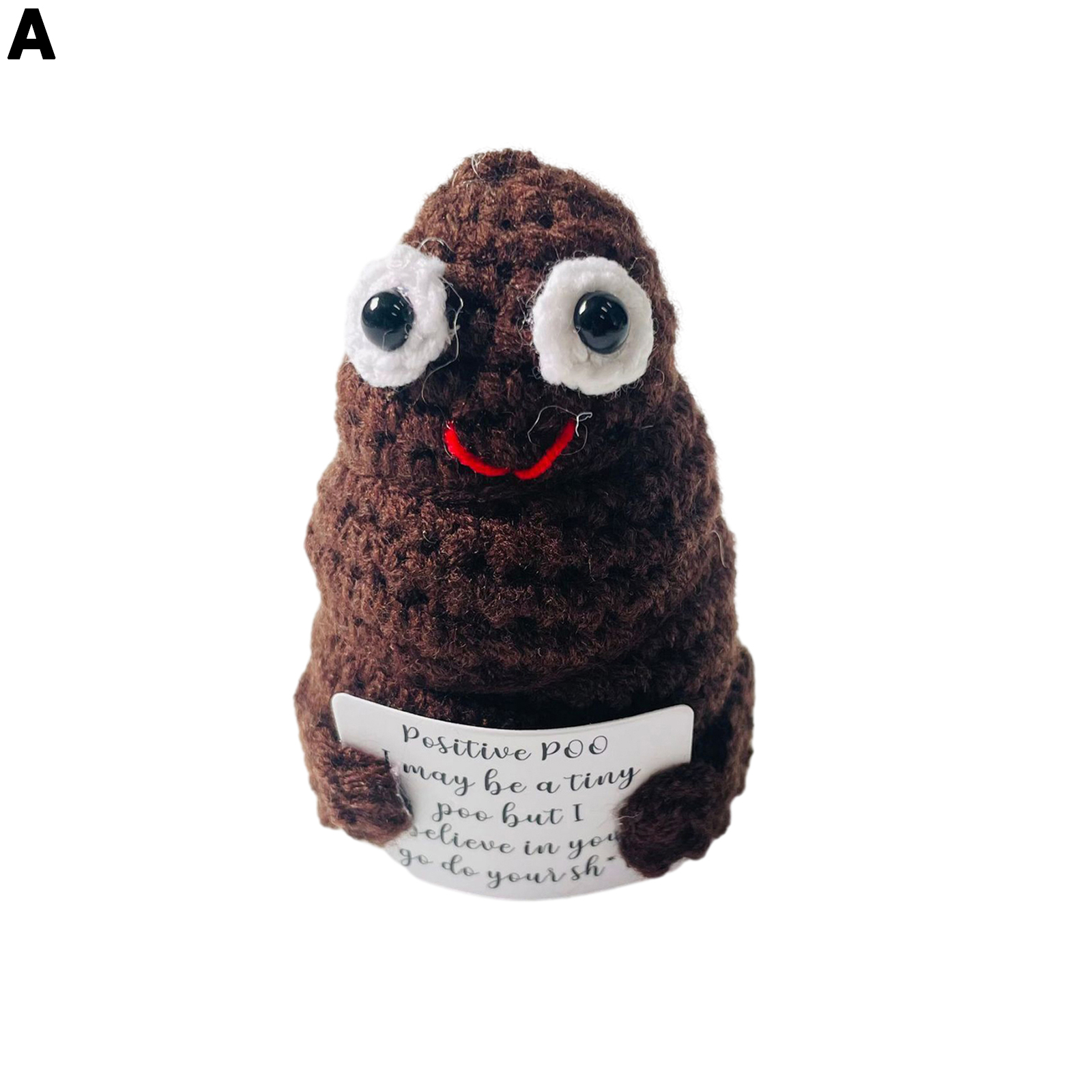 Cartoon Keychain Charm Funny Poop Doll Pendant Crochet Keyring Yarn Toy ...