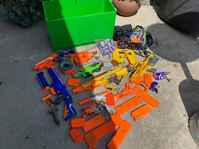 Ultimate Nerf Gun Bundle - 10 Guns, Vests, Bullets, and Magazines! | eBay