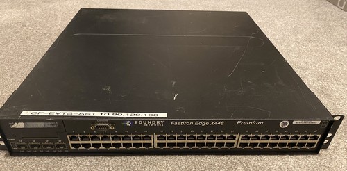 Foundry Networks FastIron Edge X448 Premium 48 Port 10/100/1000 Switch ...