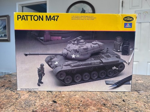 1:35 US M47 Patton Tank Plastic Model Kit complete new open box | eBay