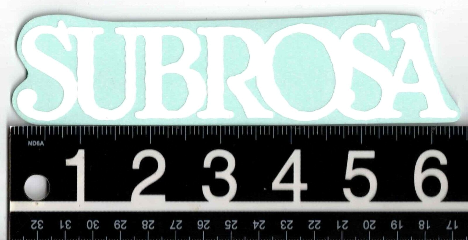 Subrosa BMX Sticker 6.5 in x 1.6 in White/Clear Cycling Decal | eBay