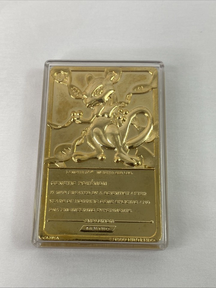 1999 Pokemon 23k Gold plated trading card Mewtwo Collectors | eBay