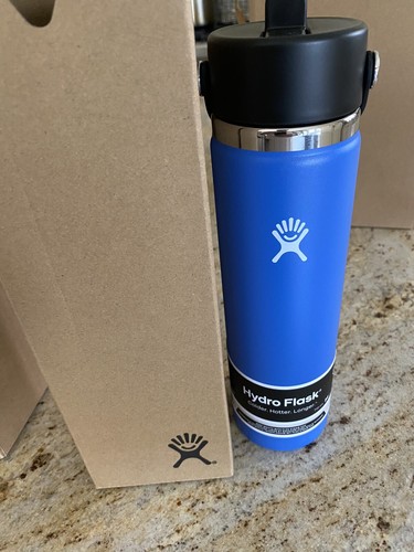 Hydro Flask 24oz Wide Flex Straw Cap Cascade Pop up Straw Bottle | eBay