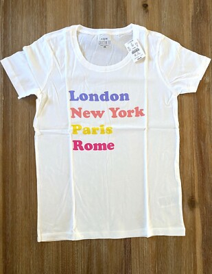 J. Crew Factory Women’s "Cities List" Collector's T Shirt - White - NWT ...