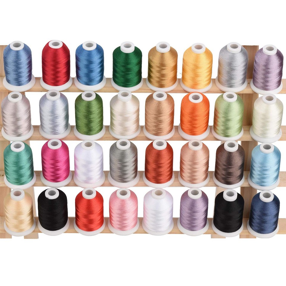 32 Madeira Colors Polyester Embroidery Machine Thread Kit 500M (550Y ...