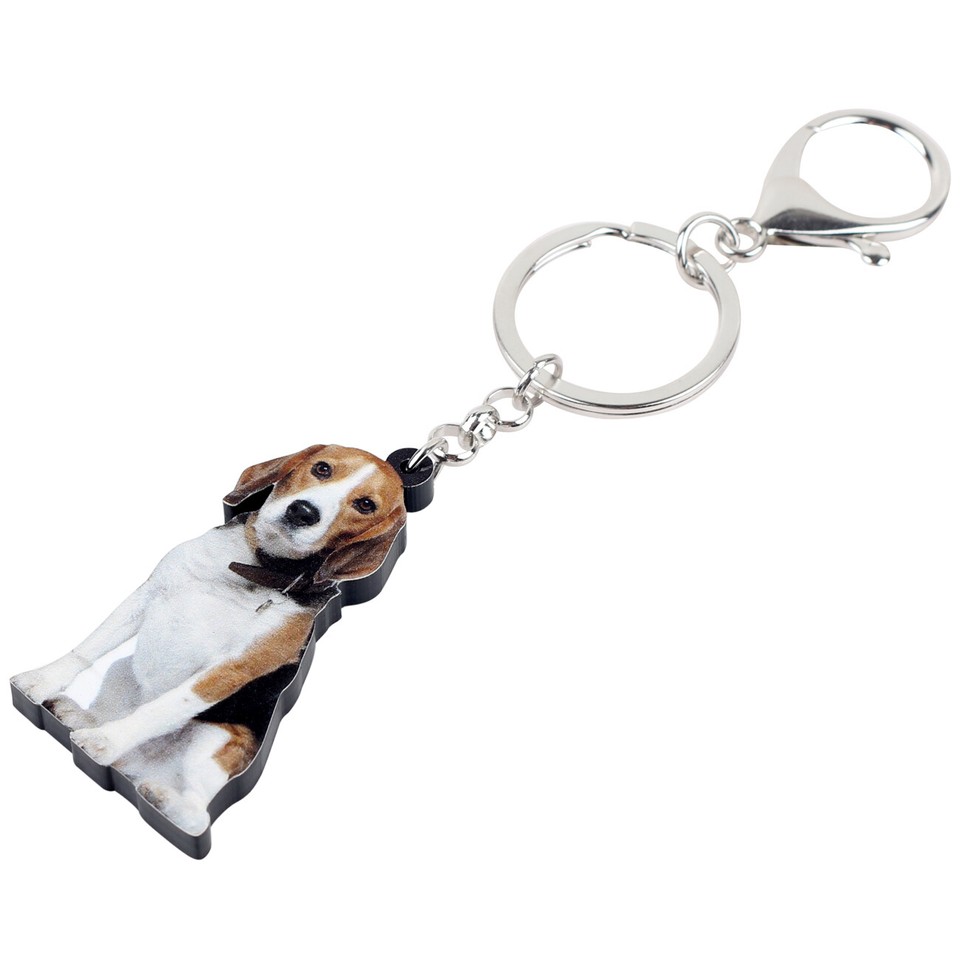 Acrylic Beagle Dog Keychains Pets Purse Key Chains Animals Jewelry ...