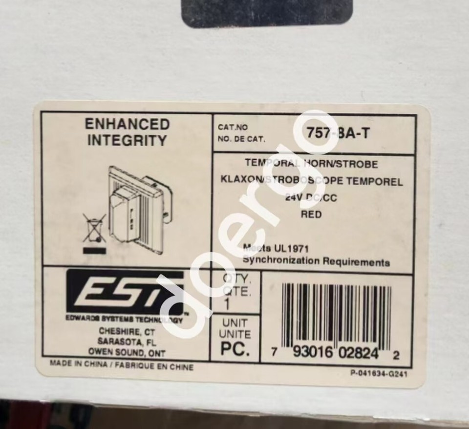 Brand New Edwards 757-8A-T ENHANCED INTEGRITY 24 V DC/CC Temporal Horn ...