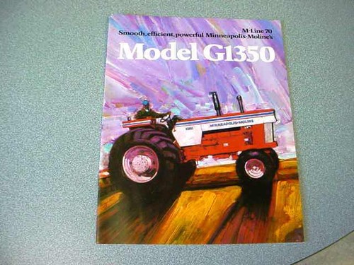 Rare Minneapolis Moline G1350 Tractor (Red) Color Brochure from 1970 | eBay