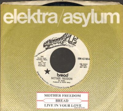 Bread - Mother Freedom Vinyl 45 rpm Record Free Shipping | eBay