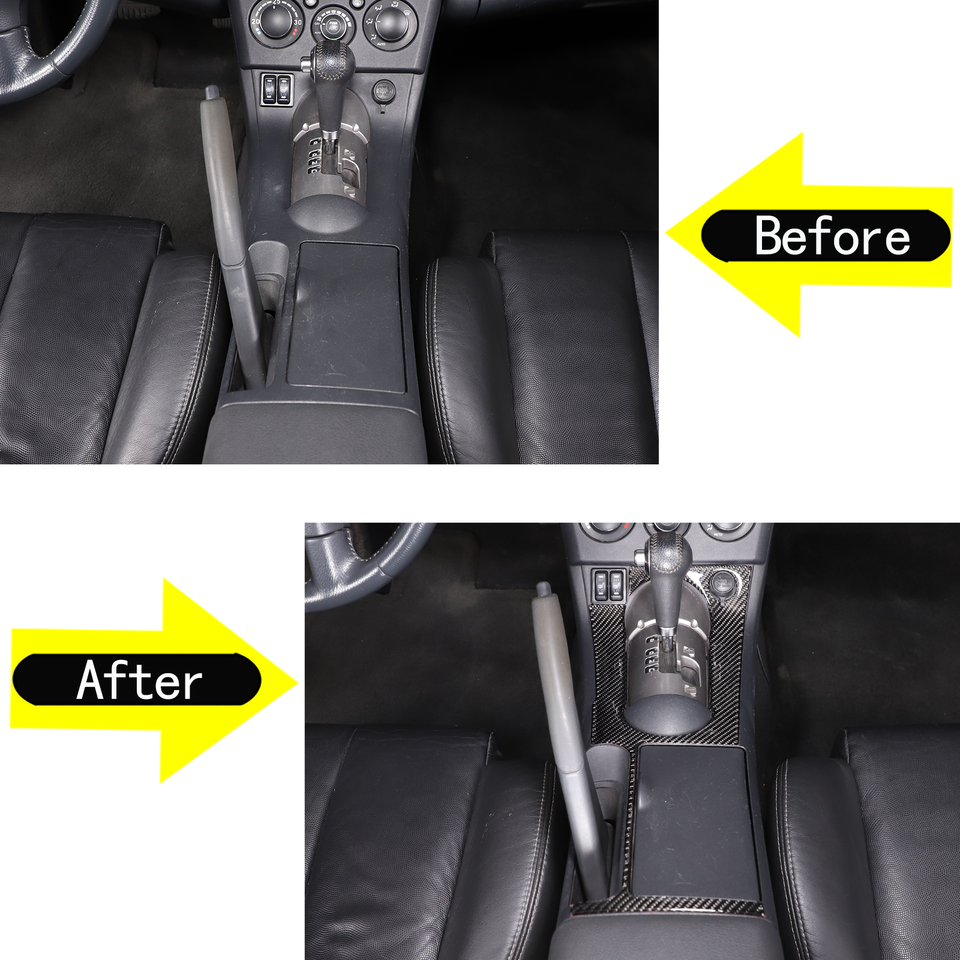 Carbon Fiber Center Console Gearbox Decorativ Panel For Mitsubishi ...