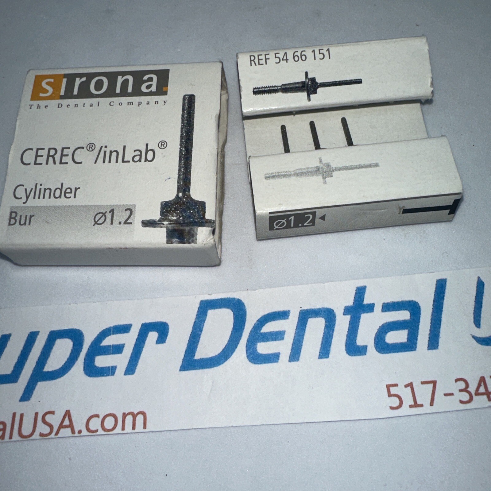 Sirona Cerec inLab cylinder Diamond Three Total Burs dental milling 1.2 ...