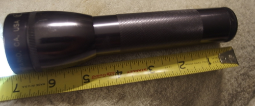 2 C Cell Flashlight MAG-Lite Grey Silver Tested, Batteries Not Included ...