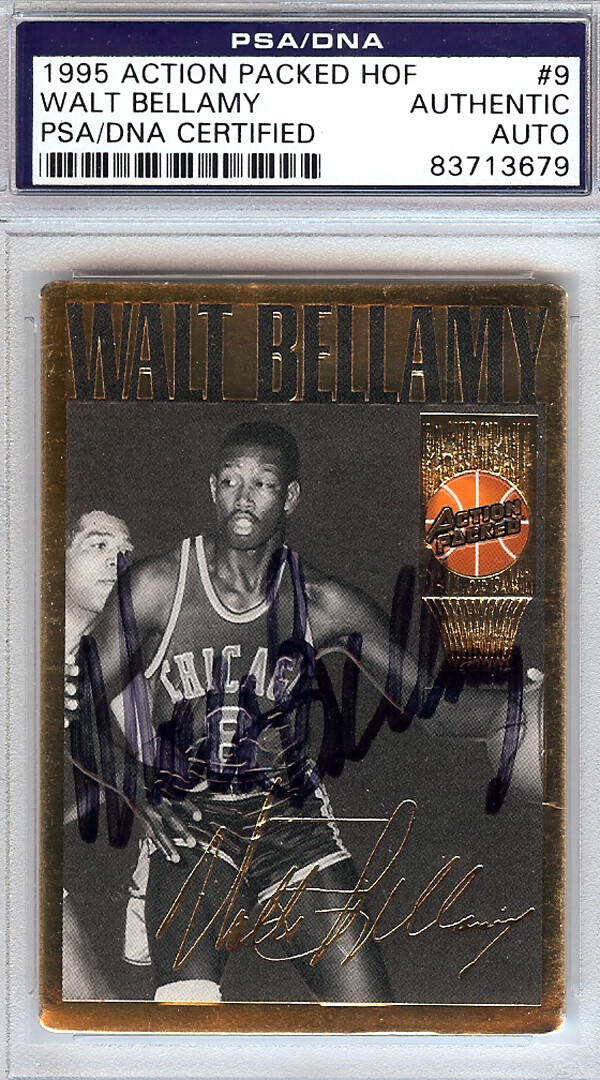 Walt Bellamy Autographed Signed 1995 Action Packed HOF Card #9 PSA/DNA ...