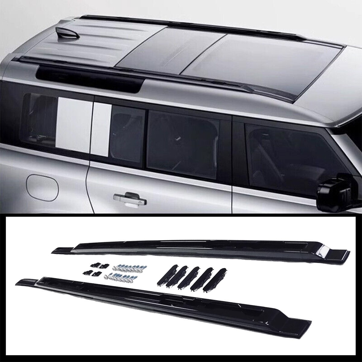 2pcs Roof Rail Roof Rack Bar for Land Rover Defender 110 2020-2025 ...