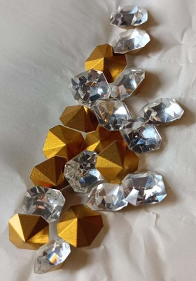 Swarovski® Fancy Vintage Emerald Cut Square Crystal Gold Foiled 10mm ...