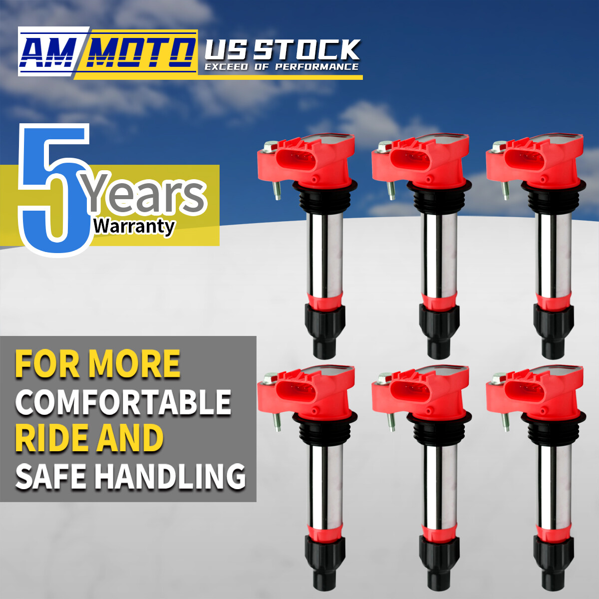 6 Ignition Coil Pack for GMC Acadia Chevy Traverse Cadillac ATS CTS ...