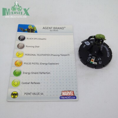 Heroclix Mutations and Monsters set Agent Brand #013 Common figure w ...