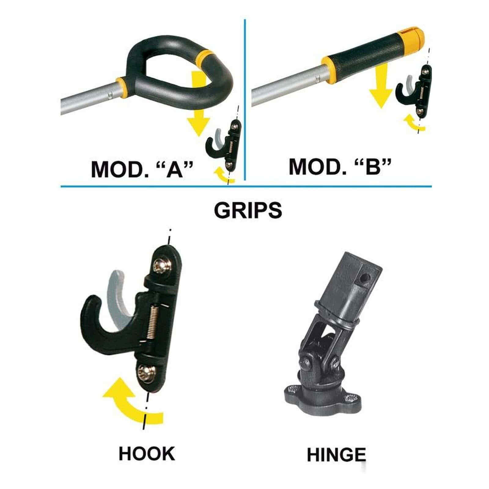 FRIEND tiller extension handle A 642/935 mm - 1 PC Osculati - 60.664.00 ...