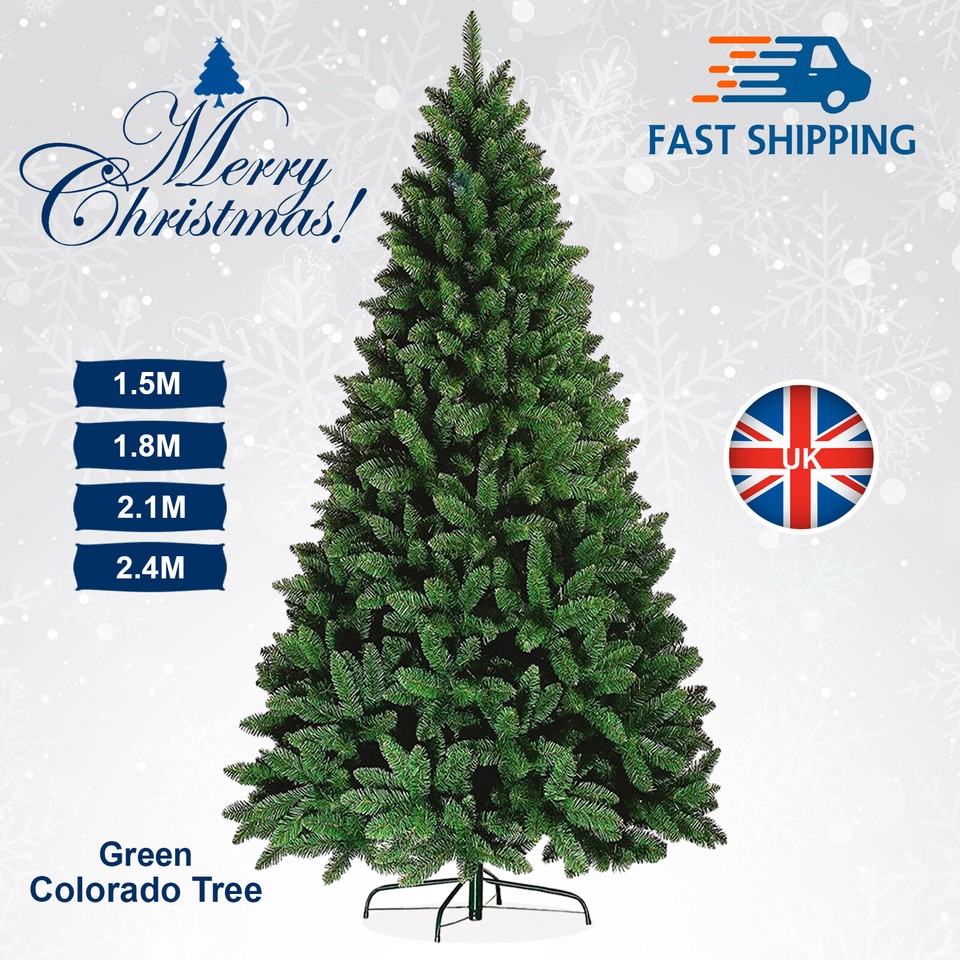 Christmas Tree with Stand Bushy Artificial Xmas Tree Home Decor 4ft 5ft ...