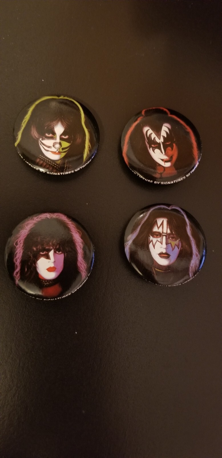 Kiss Music Band Button Pins Set Pack of 4 Buttons Rock N Roll ...