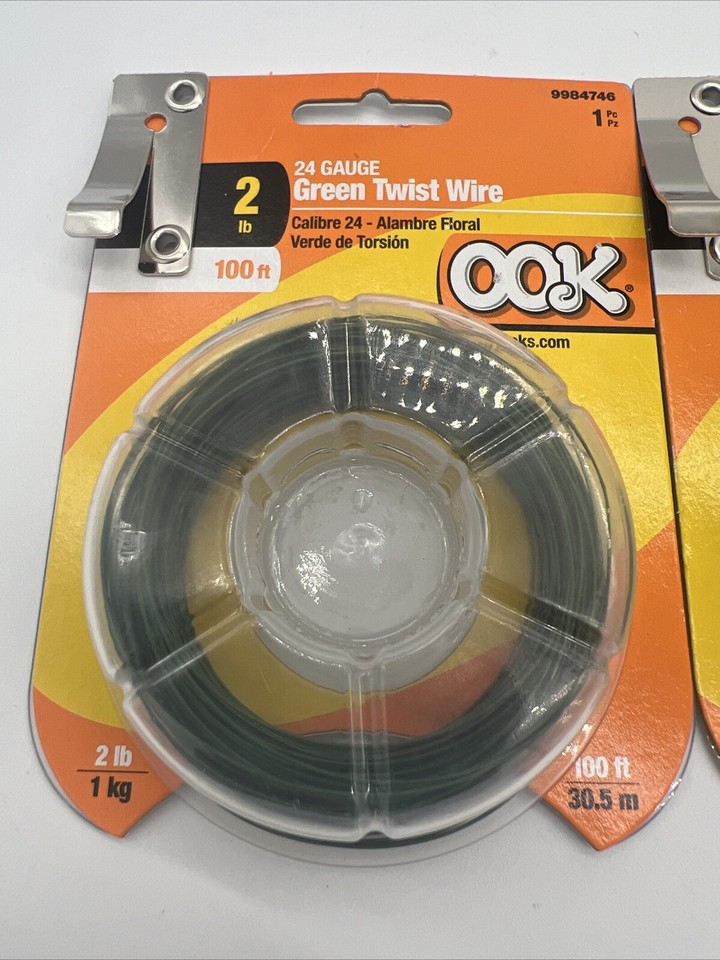 New OOK 24 Gauge Green Twist Wire 2lb 100ft 9984746 Christmas ...