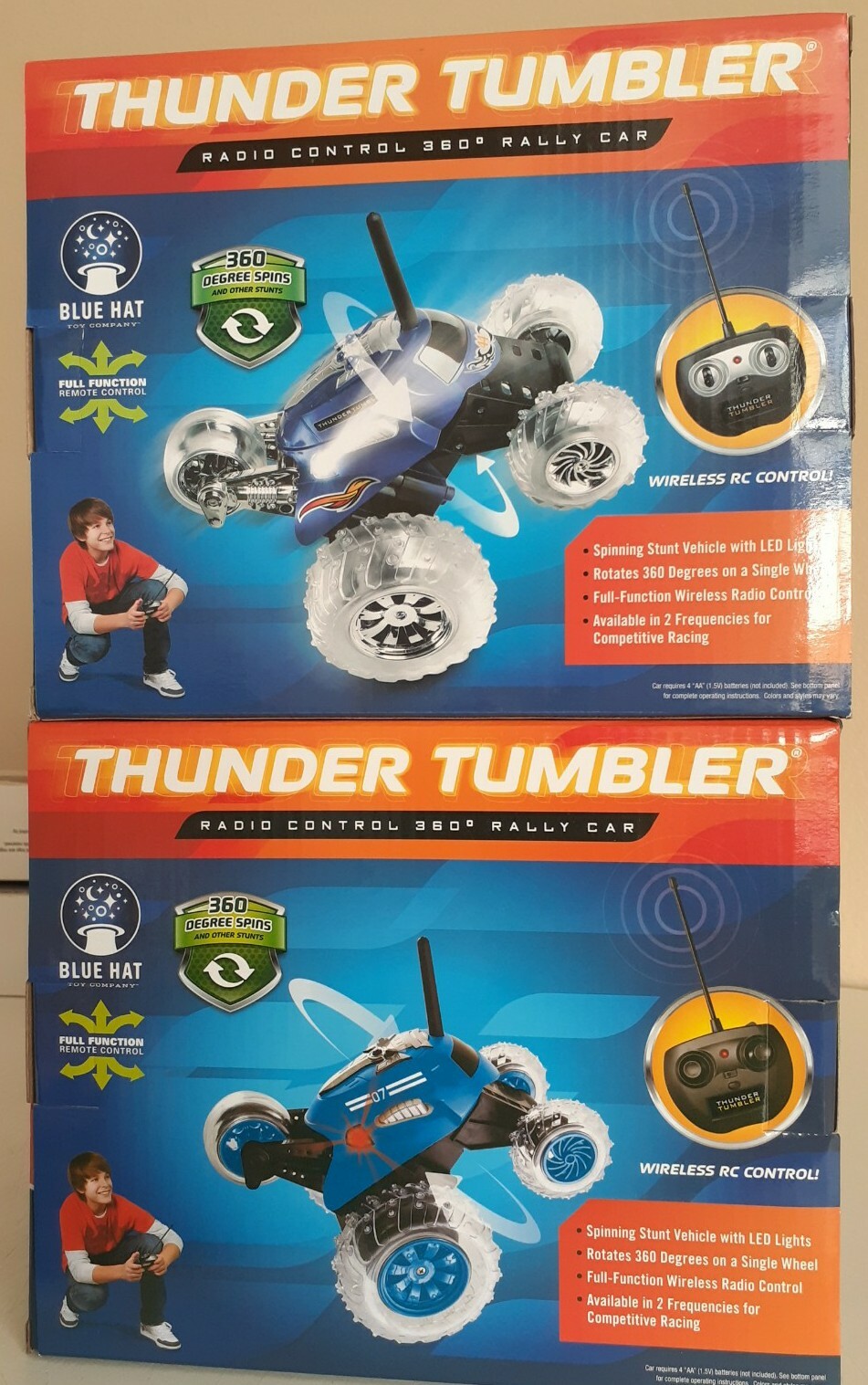 Thunder Tumbler Remote Control 360 Rally Car 27mhz 2 Frequencies ...