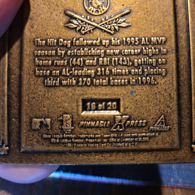 1997 Pinnacle X-Press - Metal Works Bronze #16 Mo Vaughn for sale ...