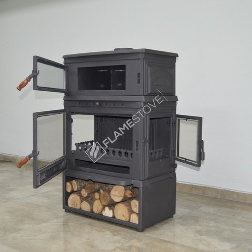 Cast Iron Stove with Side Panels, Wood Burning Stove with Ove, 13 kW, 352.7 lbs | eBay