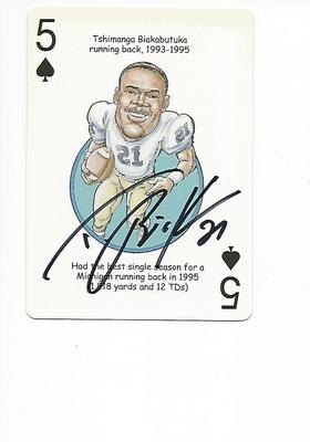 TIM BIAKABUTUKA Autographed Signed Herodecks card Michigan Wolverines ...
