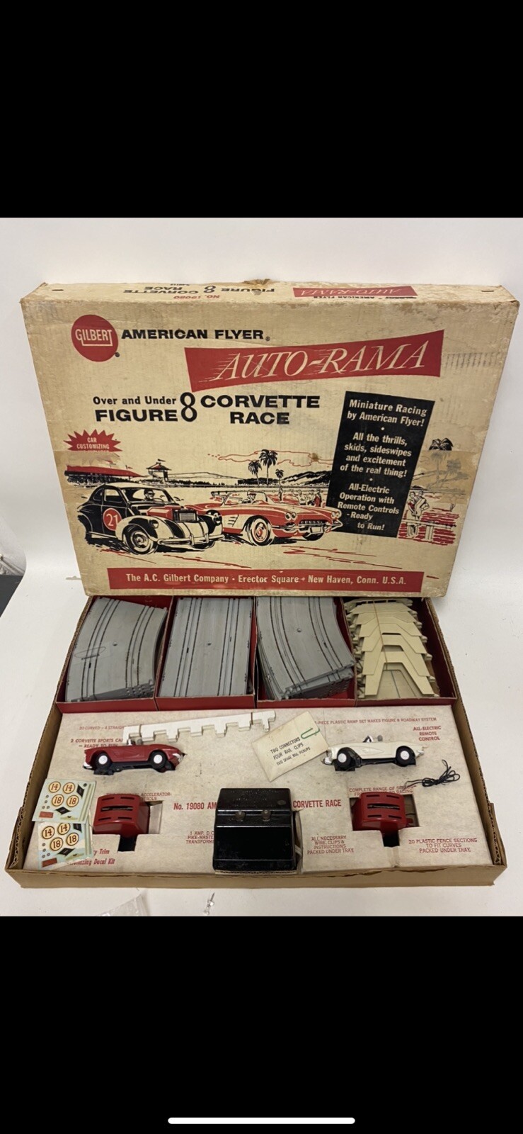 Gilbert American Flyer 19080 Auto-Rama Speedway Race Corvette | eBay
