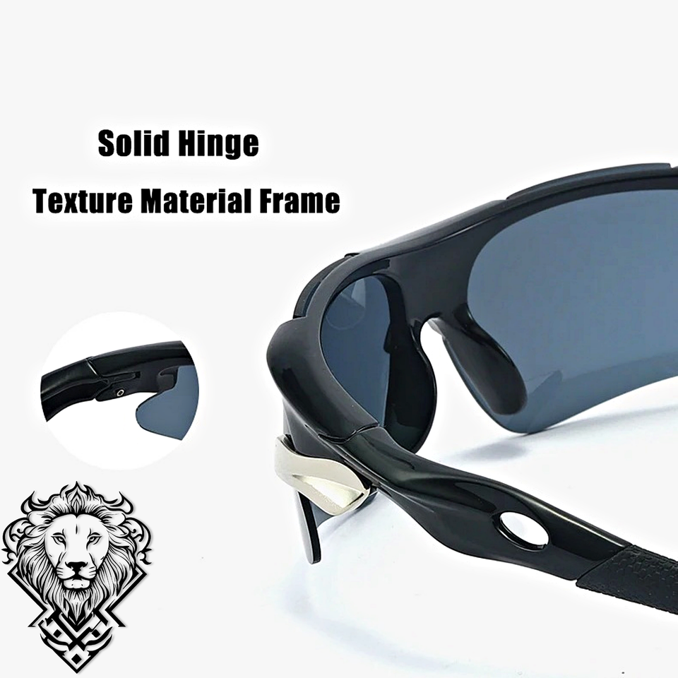 Mens Sports Sunglasses Transparent Lens Cycling Riding Sun Protection ...