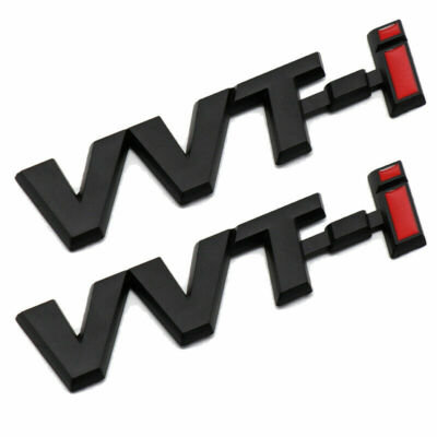 Pair Set VVT-I Emblem Badge 3D Auto Car Side Fender Rear VVTI Logo ...