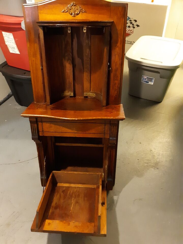 Antique Wall mount Hanging Phone Cabinet For Candlestick Phone | eBay