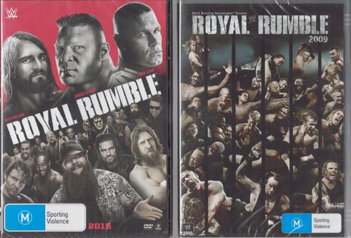 2 x WWE Wrestling ROYAL RUMBLE DVDs 2009 + 2015 New & Sealed John Cena ...
