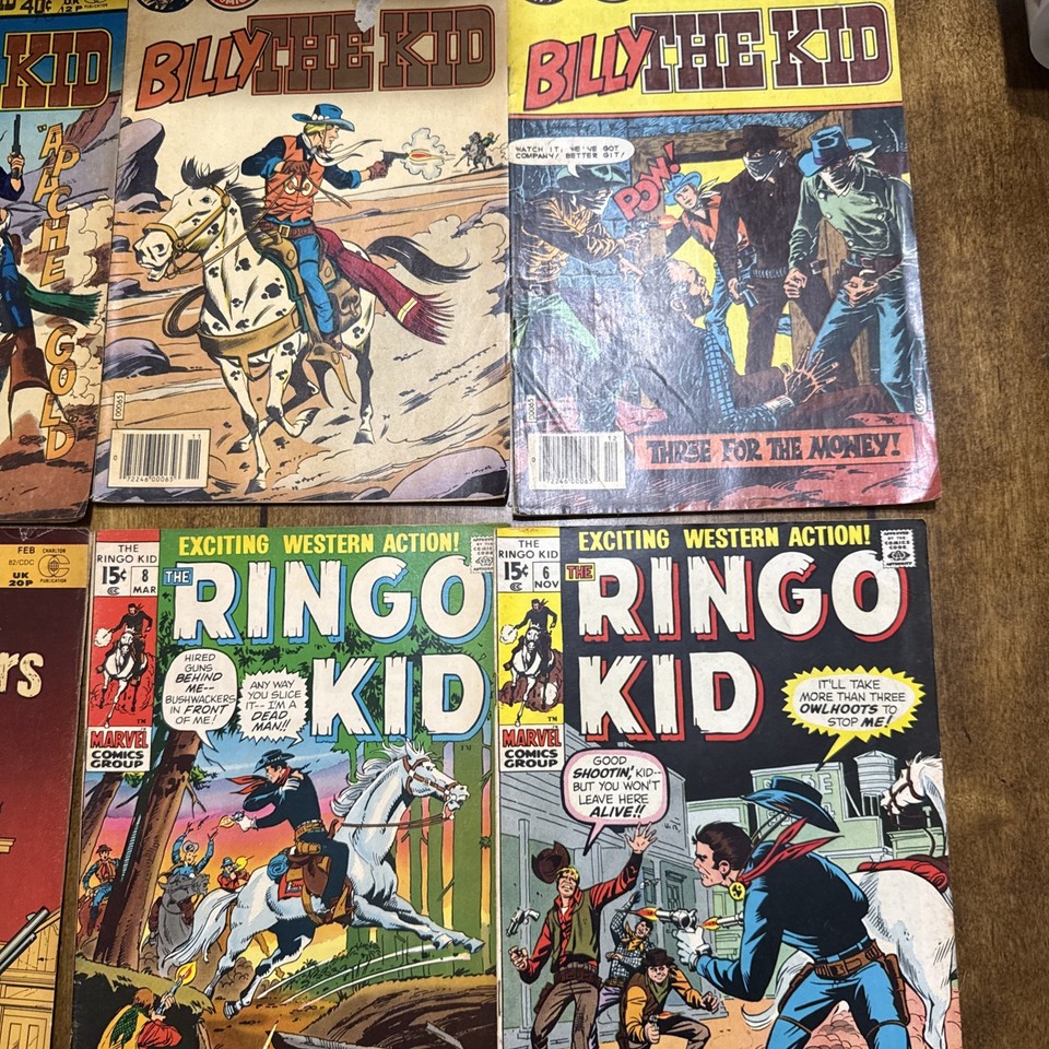 Western Comic Lot 15 Issues Billy the Kid Ringo Kid Kid Colt Tonto ...