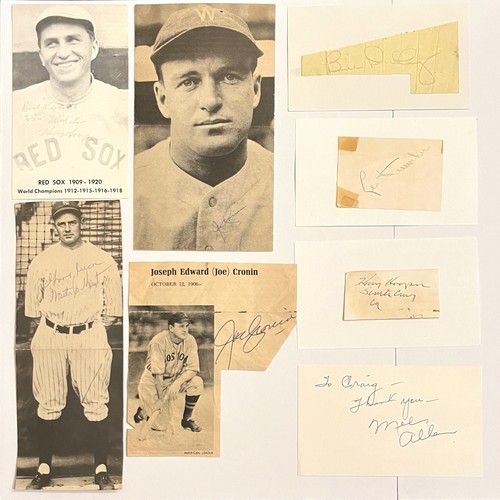 Lot of 8 Baseball HOF Signed Cuts, Postcards, etc. MEL ALLEN HARRY ...