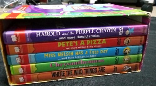 Scholastic Video Jumbo Set Kids Stories 5 DVD Miss Nelson,Where The ...