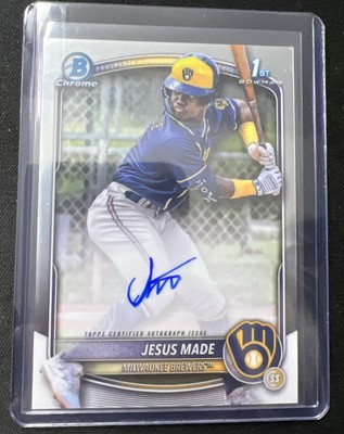 JESUS MADE 2025 BOWMAN CHROME 1ST AUTOGRAPH BREWERS #CPA-JM AUTO RC | eBay