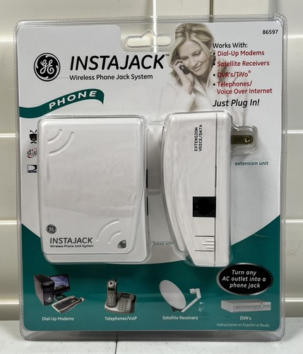GE Instajack Wireless Phone Jack System Model 86597 ~ Sealed ...