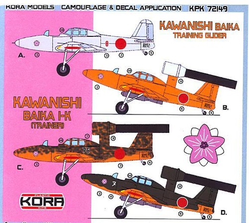 KORA Models 1/72 KAWANISHI BAIKA TYPE I-K Special Attack Training ...