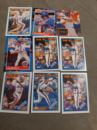 1988 New York Mets 9 Card Lot Topps, (3) #181 Dave Cone RC, Moore ...