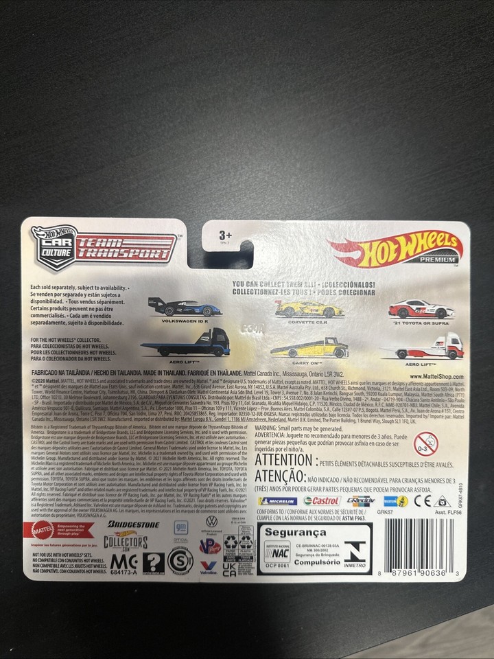 Hot Wheels Corvette C8.R Carry On Car Culture #36 Team Transport Mattel ...