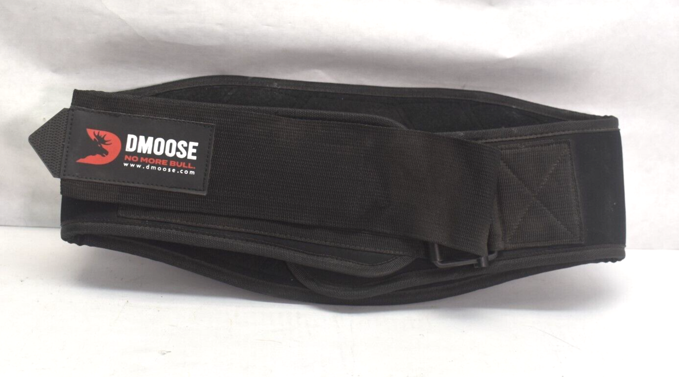DMoose Weight Lifting Belt Comfortable Lumbar & Back Support Band Black ...