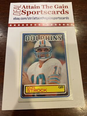 RETRO QB’s SPECIAL 1983 Topps Don Strock | eBay