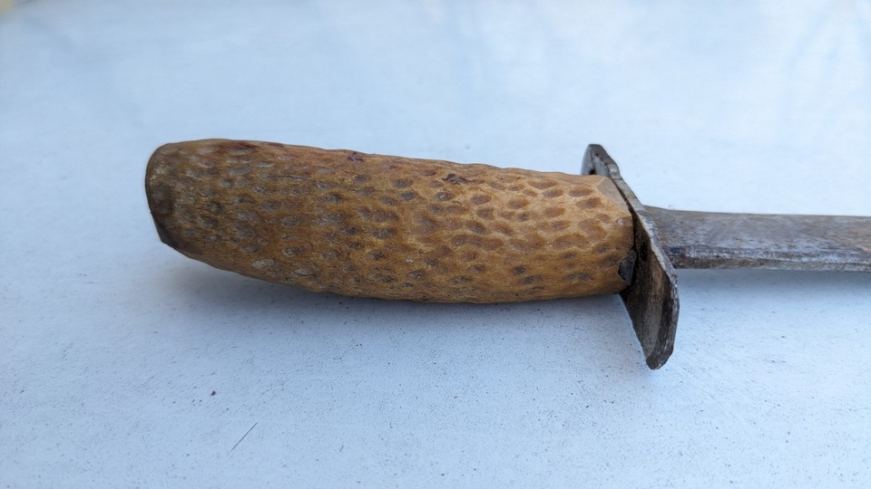VINTAGE Antique Homemade KNIFE Primitive Antler Handle Wild West | eBay