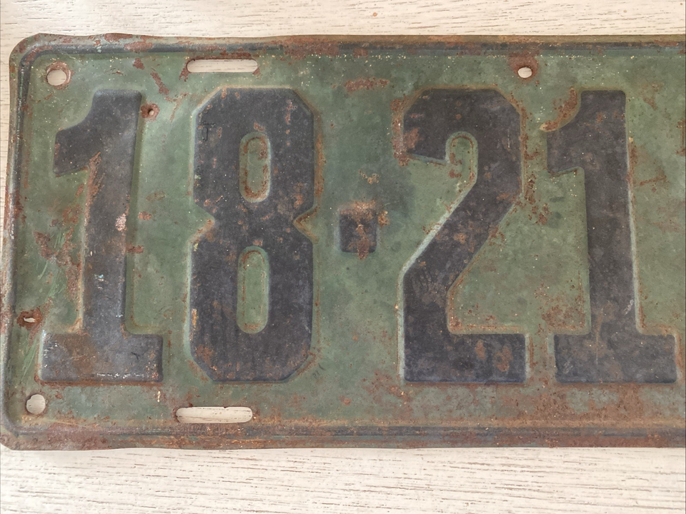 IOWA 1929 Original Antique Vintage Automobile License Plate "18-2125 ...